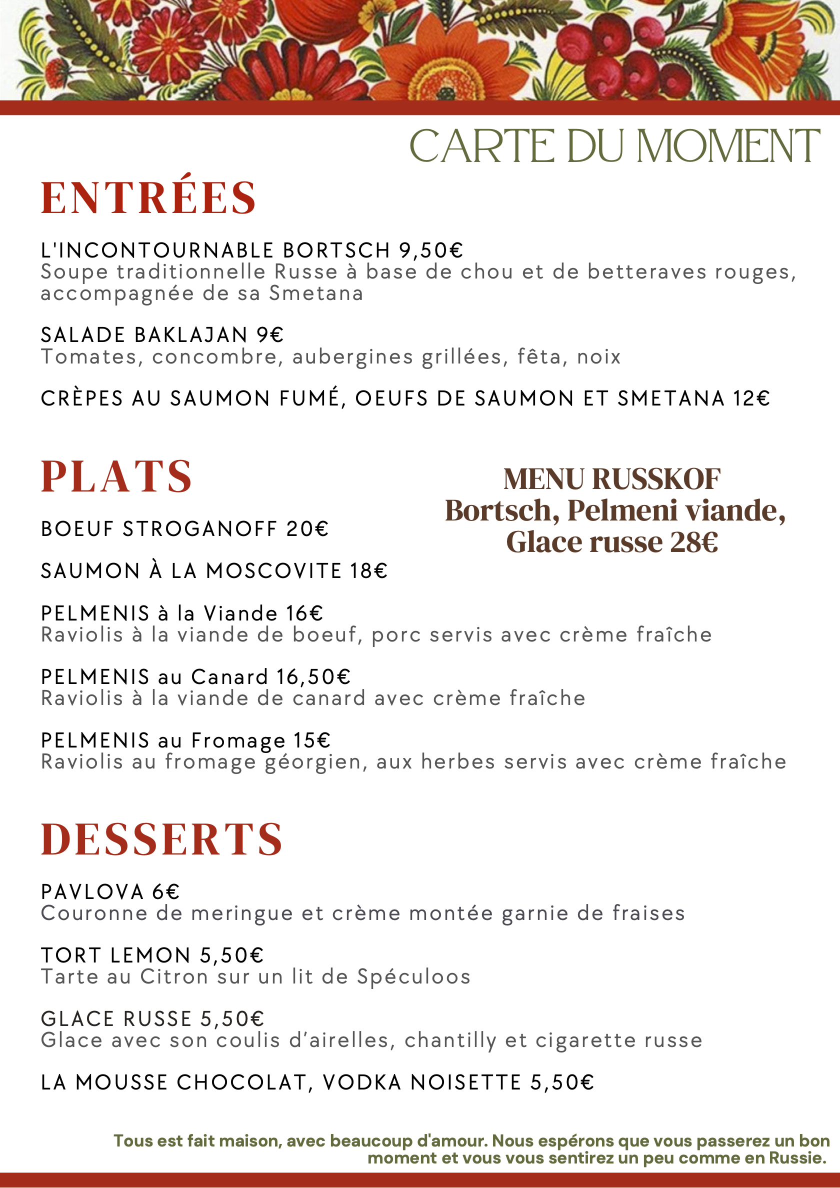 Le Restaurant – La Place Rouge